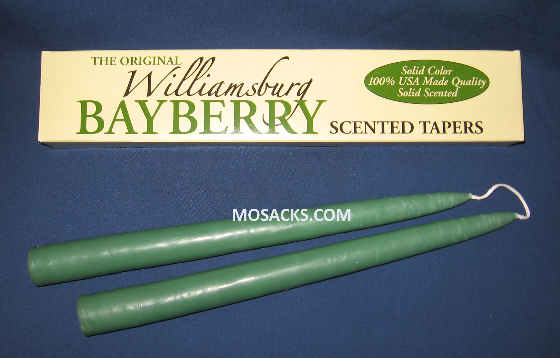 The Original Williamsburg Bayberry Scented Candle Tapers 2 per box