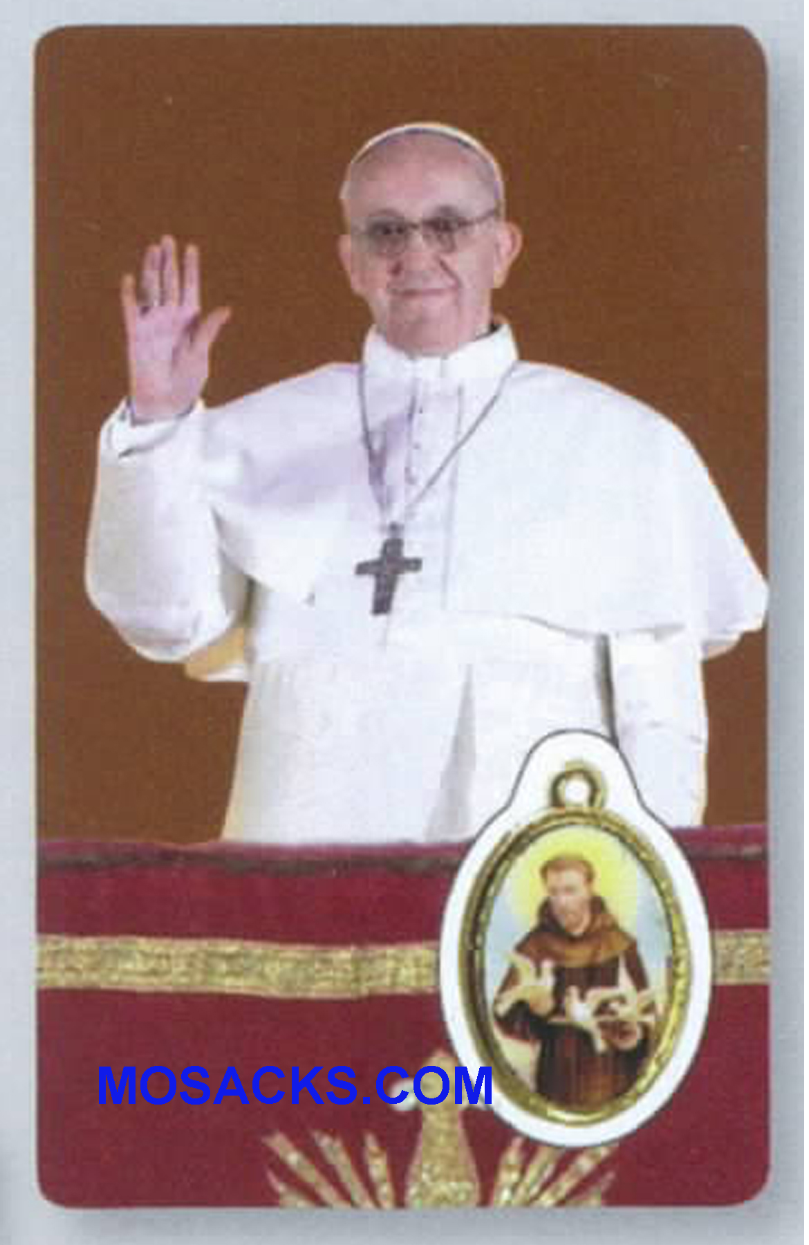 Pope Francis Prayer Card with Token 3.5" 43089 also called a Pope ...